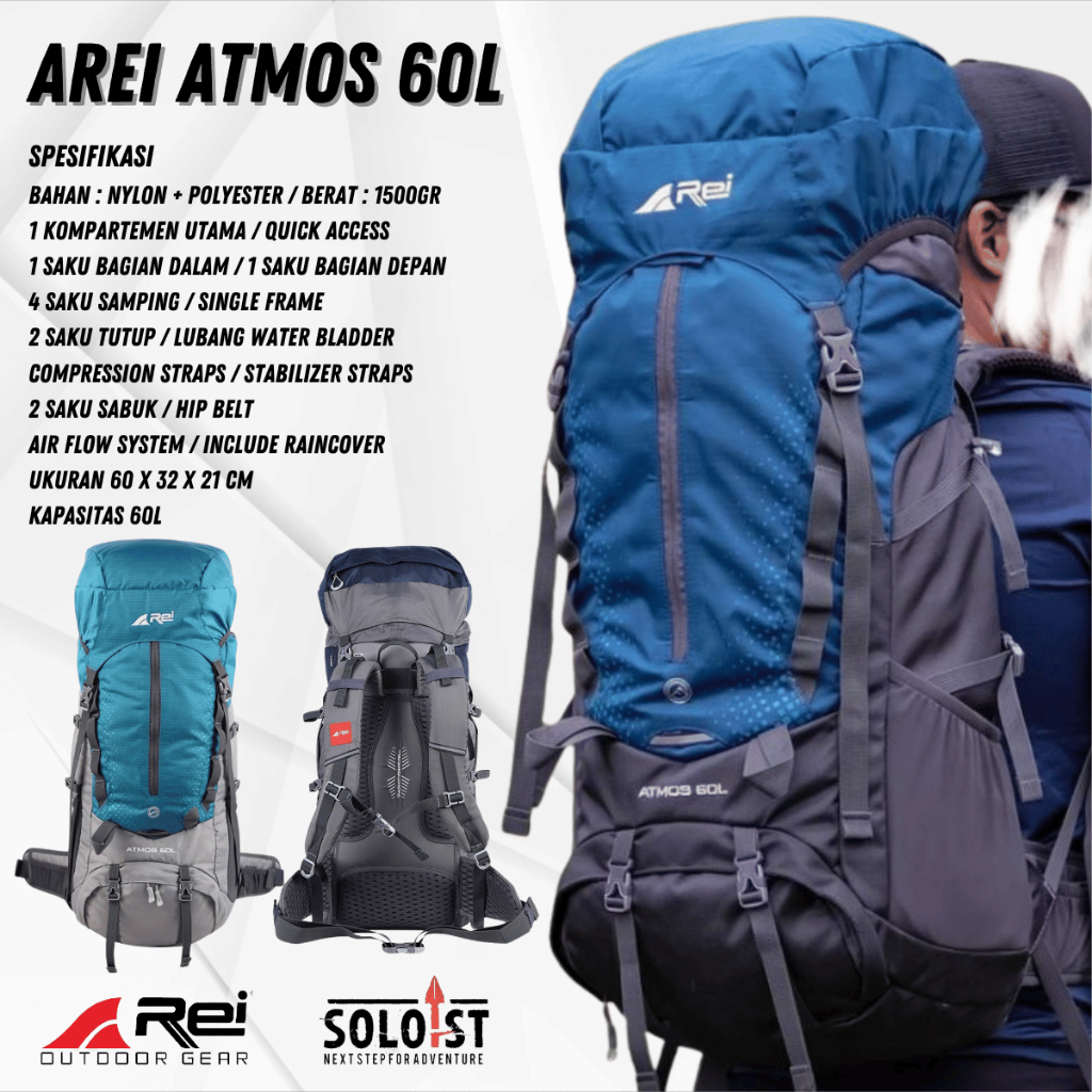 Arei Atmos 60L Mountain Bag Seven Summits Carrier/ 60L Capacity ...
