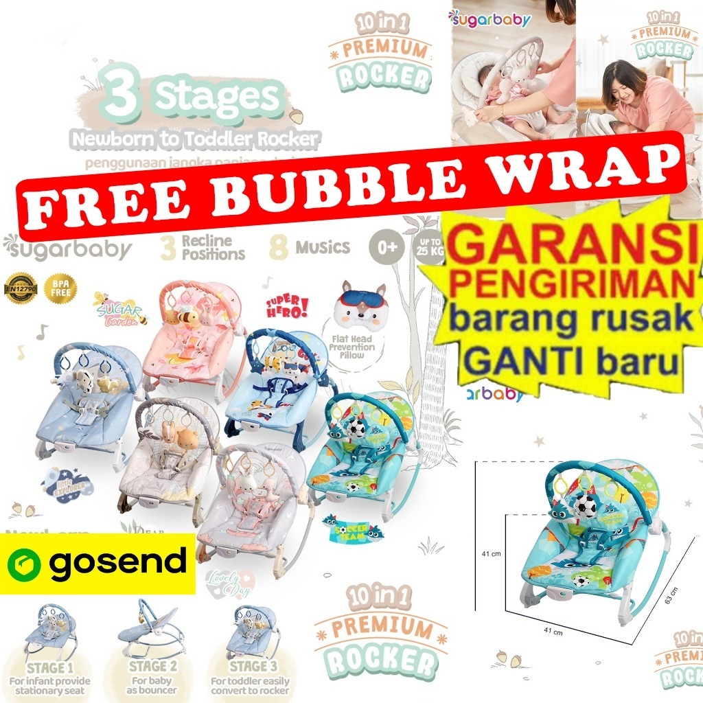 Ready BANDUNG SUGAR BABY SUGARBABY PREMIUM ROCKING 10IN1 SWING CHAIR ...