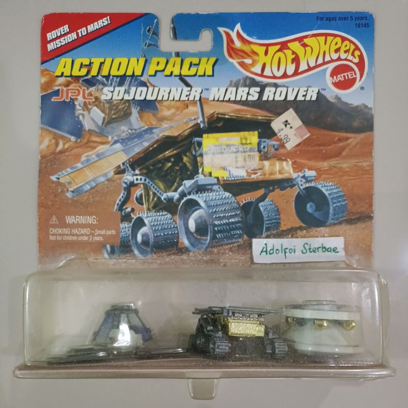 Hotwheels hot wheels action pack jpl sojourner mars rover mission to mars lander the base ...