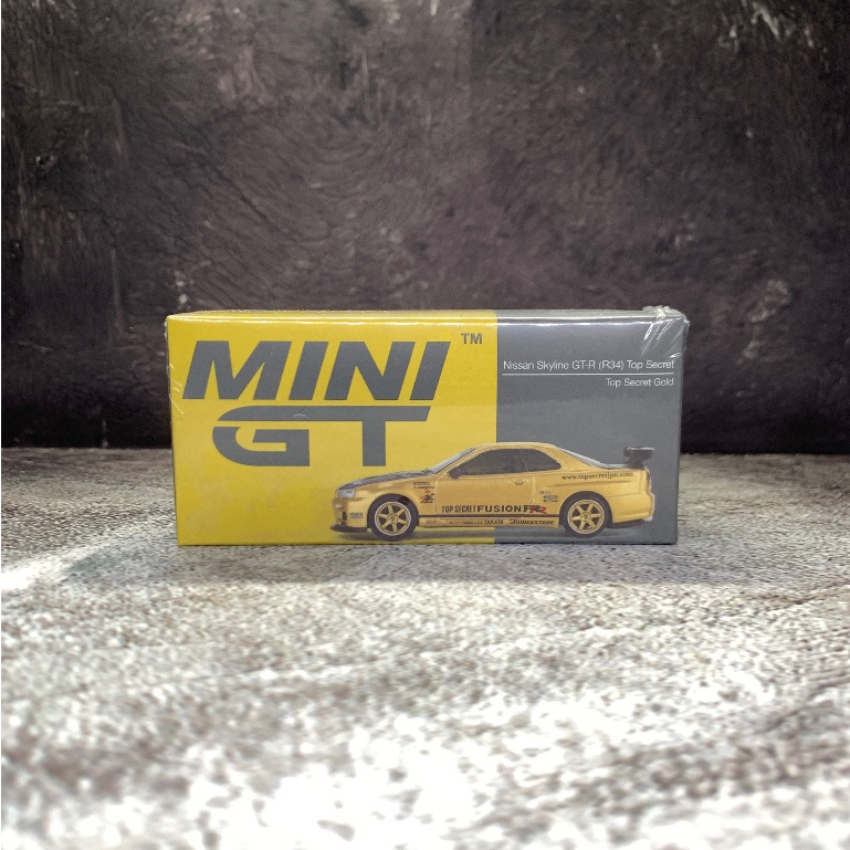 Mini GT Nissan Skyline R34 Top Secret Gold Japan | Shopee Malaysia