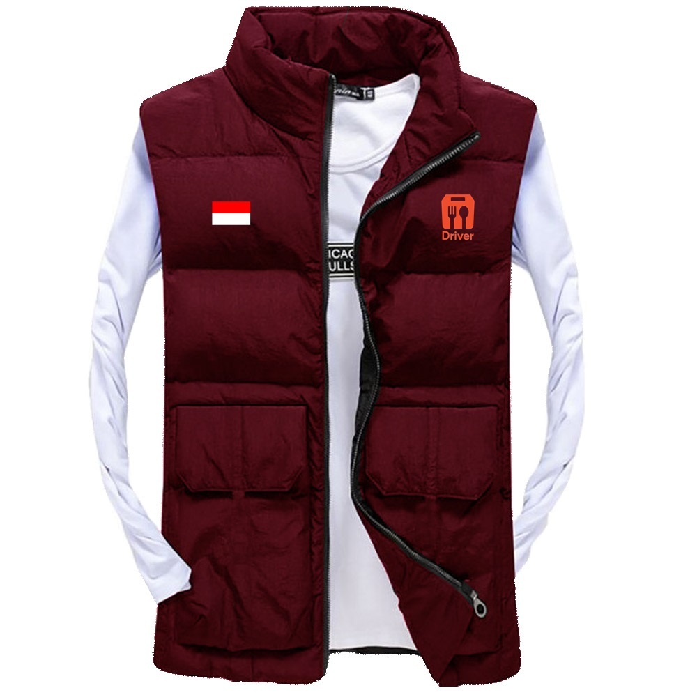 Shopeefood Men's vest custom shopee premium Parachute vest zipper food ...