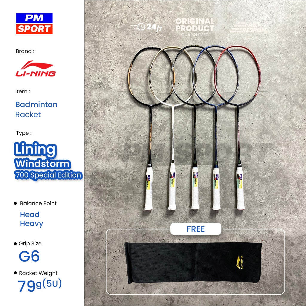Badminton Racket/LINING WINDSTORM 700 PLUS ORIGINAL BADMINTON | Shopee ...
