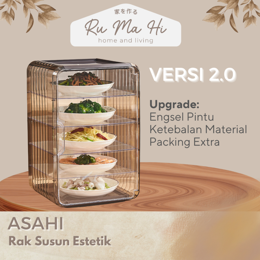 Rumahi -ASAHI Side Dish Storage Cabinet Food Storage Stacking Serving ...