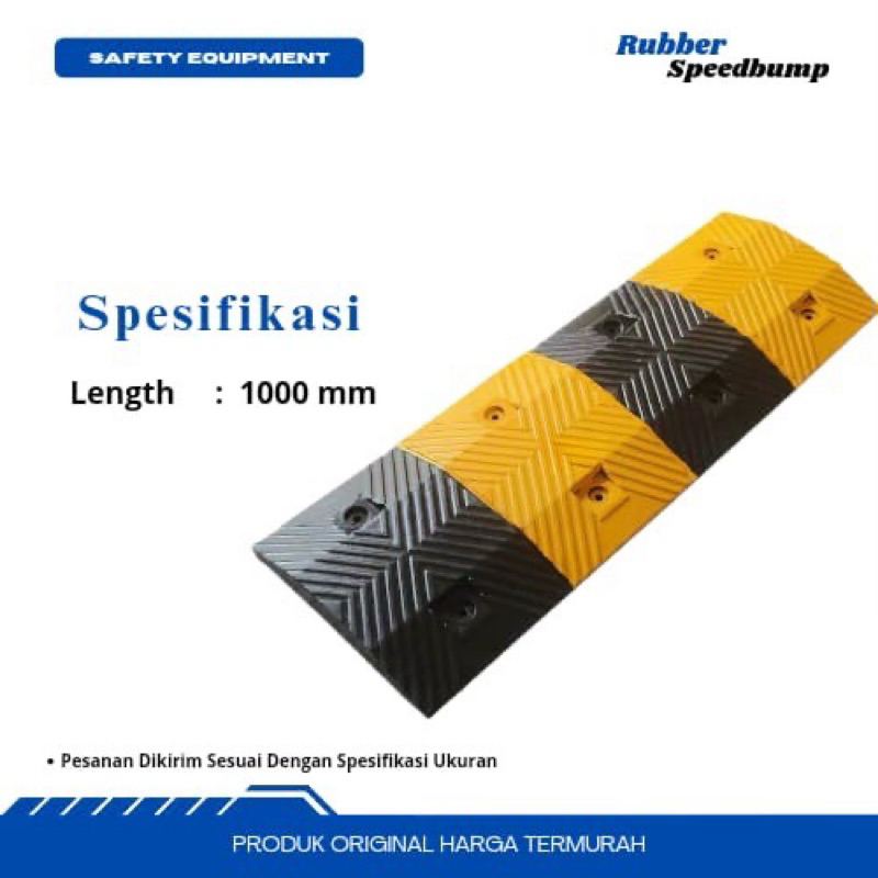 HITAM Rubber/pvc Speed Bump Speed Bump 100CM Long Rubber Speed Bump ...