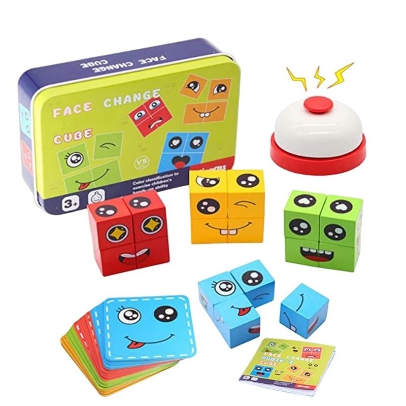 Face Changing Rubik'S Cube Toy, Children's Puzzle Dexterity Facial ...