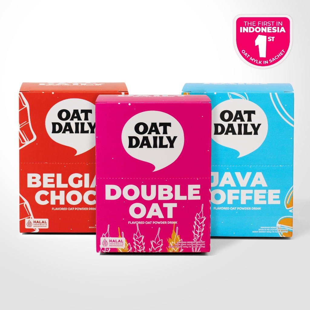 Oat Daily Flavored Oat Powder Mix Set Double Oat Belgian Choco Java ...
