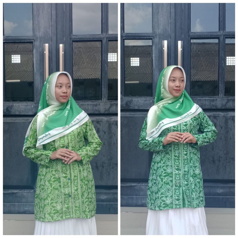 Official uniform Tunic made from Sanwos Fatayat NU Top Fatayat NU uniform Muslimat NU Fatayat NU ...