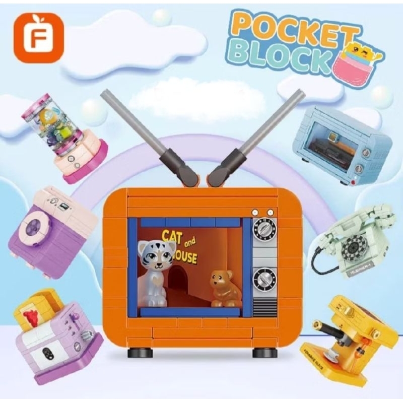 PERALATAN (GT) Diy Stacking POCKET BLock Toys - Brick BLock Household ...