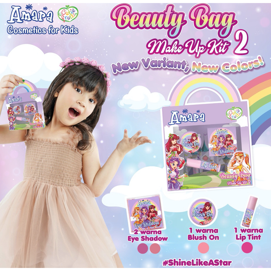 Amara Kids Beauty Bag Makeup Kit - Safe, Halal, BPOM Children's Make Up ...
