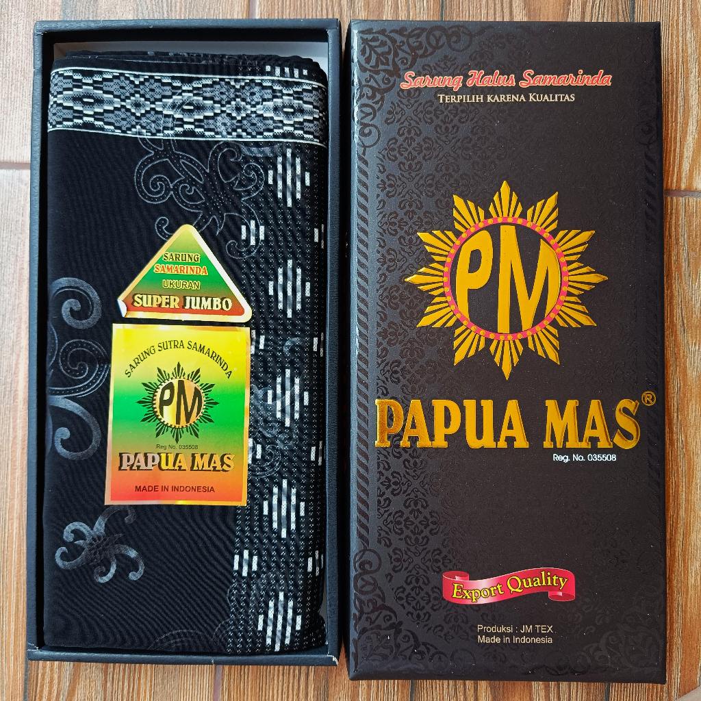 SumberRejekiJeans (BONUS BOX) Men's Muslim Sarong ONLY BLACK PAPUA MAS ...