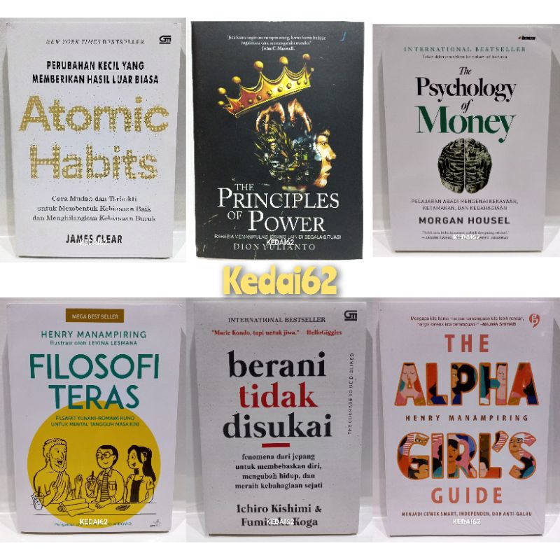 Package CONTAINS 6 MOTIVATIONAL BOOKS: Atomic Habits + Core Philosophy ...