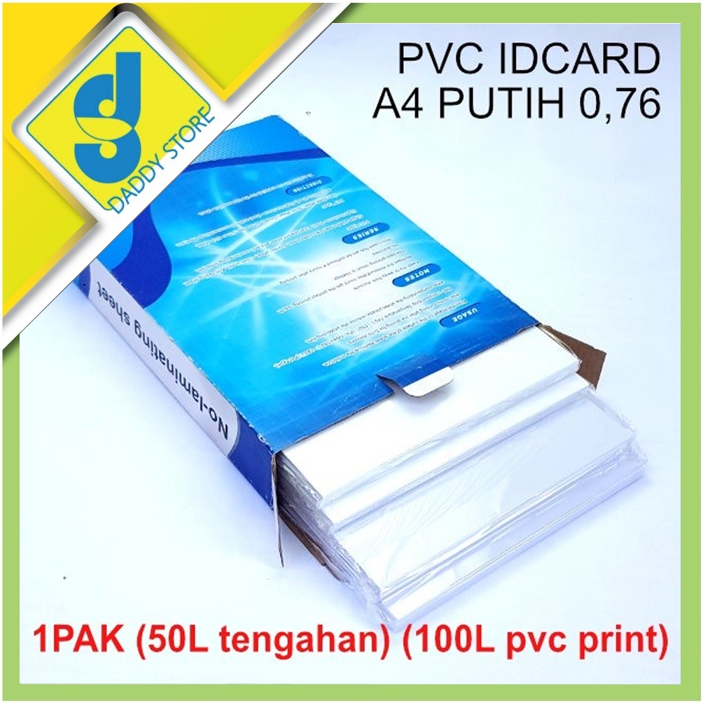 PUTIH Instant A4 ID Card PVC Paper 0.76mm White - 50sets | Shopee Malaysia