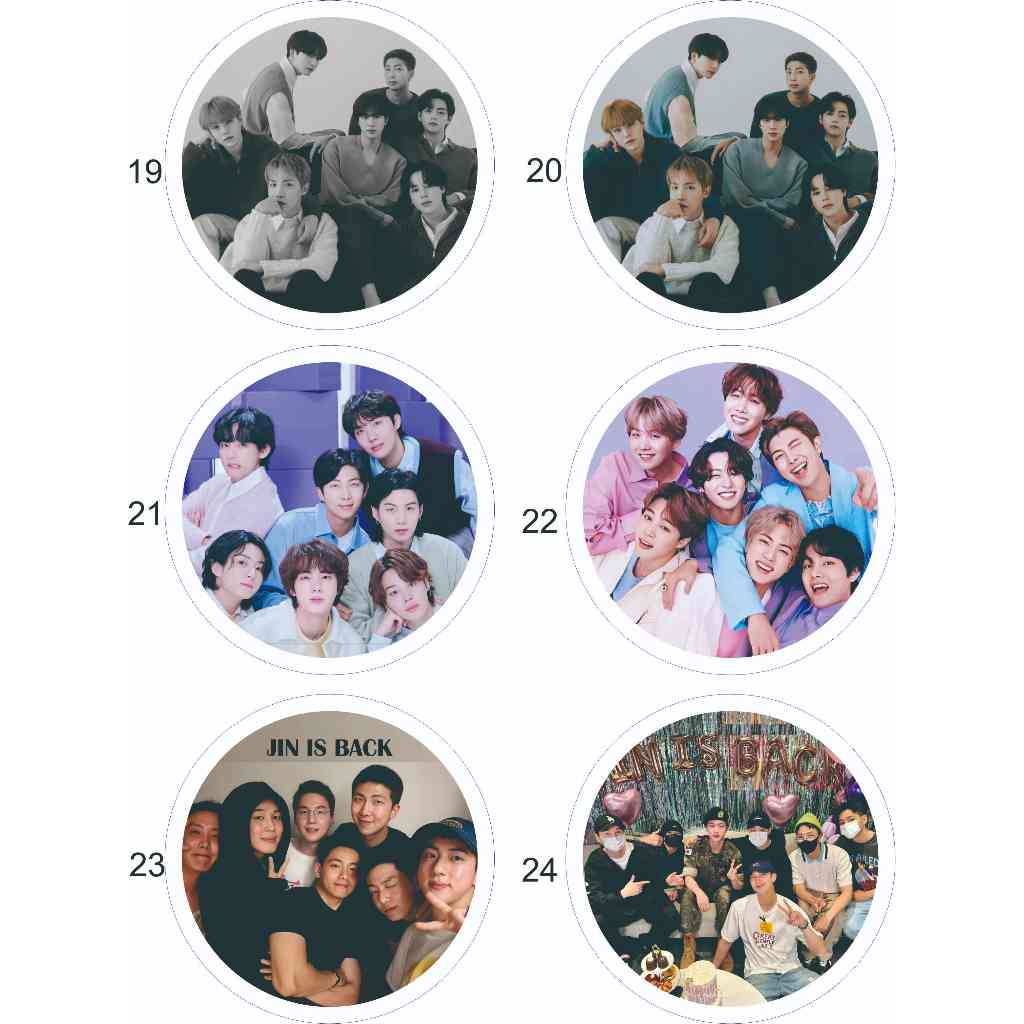 Freebies Kpop Mirror mini Hand Mirror BTS Group Version Festa ...