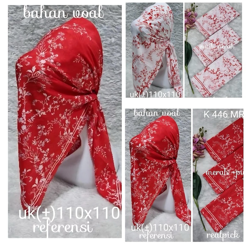 PUTIH MERAH Hijab Square Red And White Flag Of The Republic Of ...