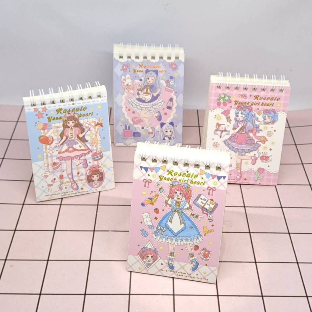 Notes Diary Mini Notebook Spiral Notebook A7 Depai Motif Princess Girl ...