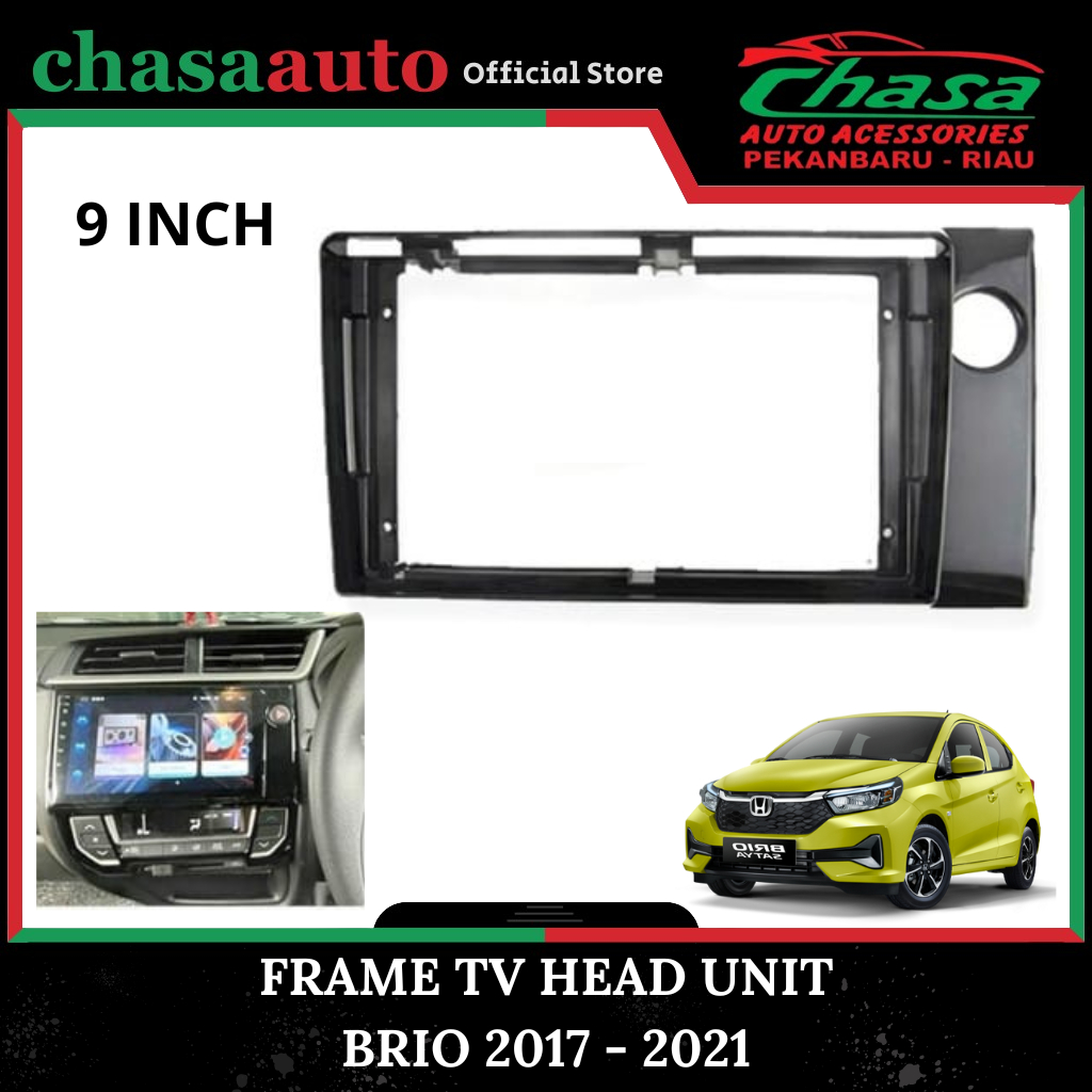 (CHASA) 9 INCH TV HEAD UNIT FRAME BRIO 2017 2018 2019 2020 2021 ...