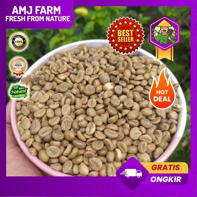 1 Kg ROBUSTA COFFEE Gunung Kawi ASALAN WITHOUT SORTATION Green Bean ...