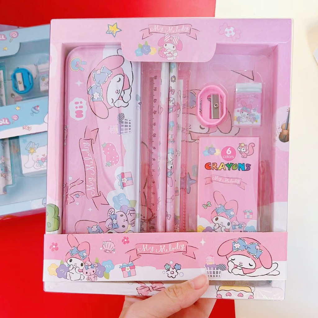 Capy STORE - Sanrio 6 in 1 gift box Stationery set+Crayon/Birthday gift ...