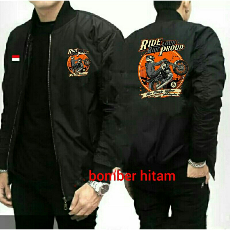 Bomber Jacket ride loud ride poud king | Shopee Malaysia