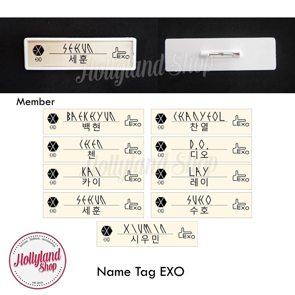 Exo Chest Nameplate Name Tag (2pcs) | Shopee Malaysia