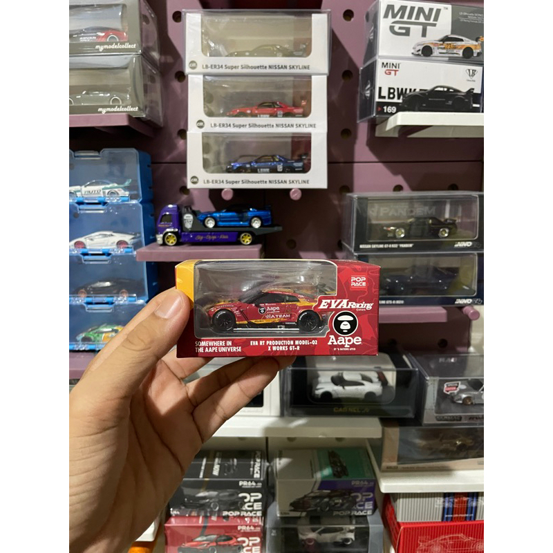 Mini GT X POP RACE EVA RACING NISSAN GT-R R35 AAPE | Shopee Malaysia