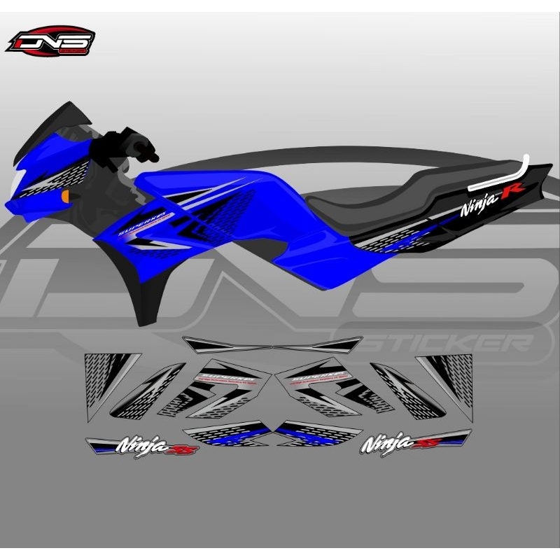 Ninja ss Transparent Striping Carbon Trim custom design | Shopee Malaysia