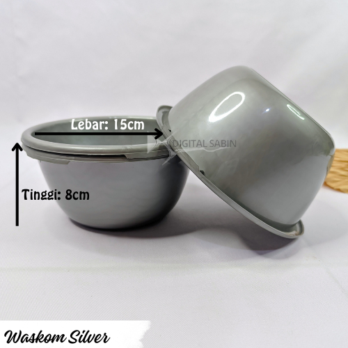 Gray Mini Washbasin - silver basin - silver plastic container / Small ...