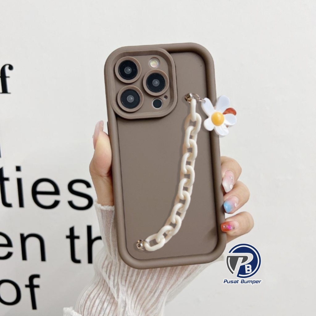 GC94 MATTE ROSE DAISY CHAIN GRIP SILICONE CASING CASE - COMPATIBLE HP ...