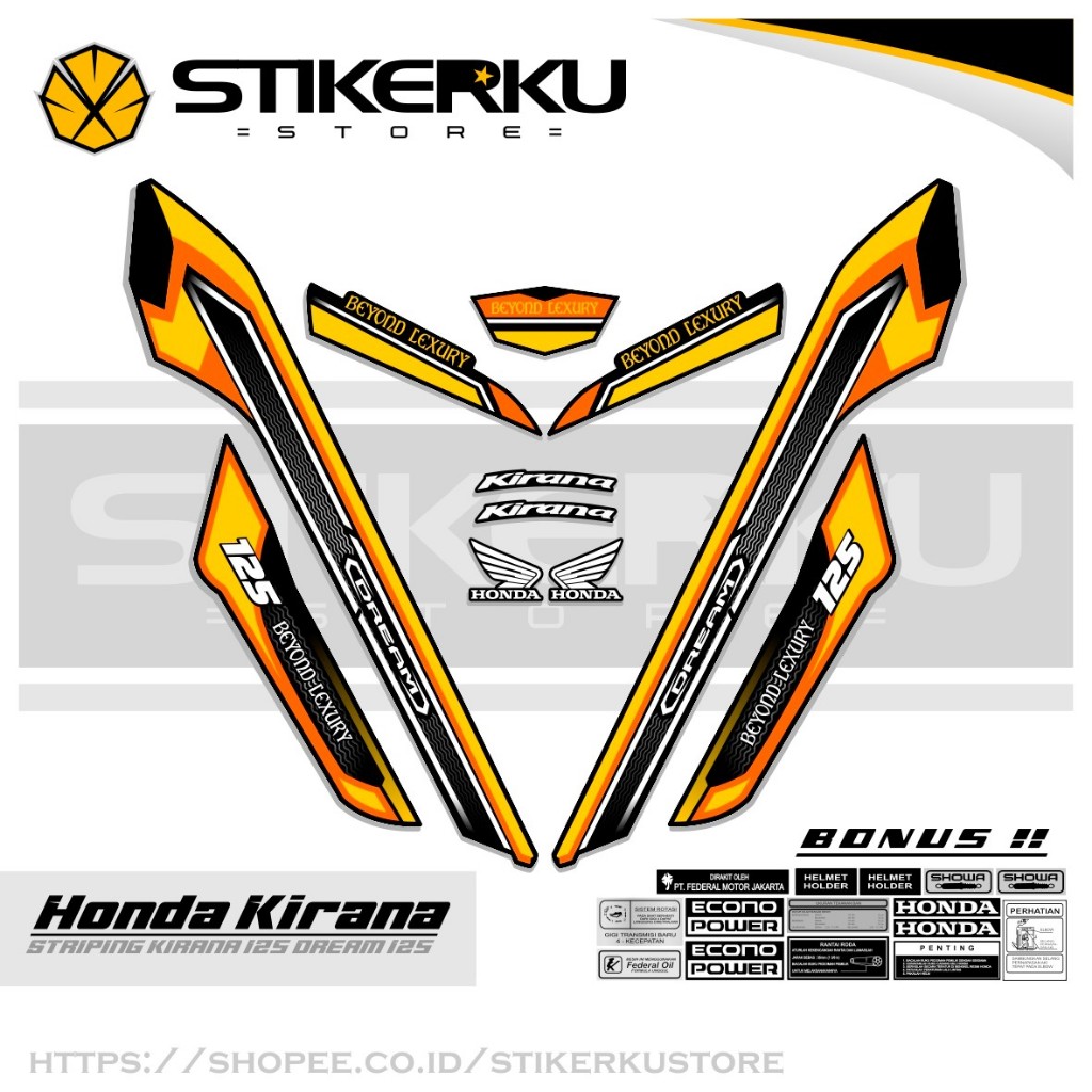 Honda KIRANA MTF 38 STRIPING / HONDA KIRANA STICKER / KIRANA 125 ...