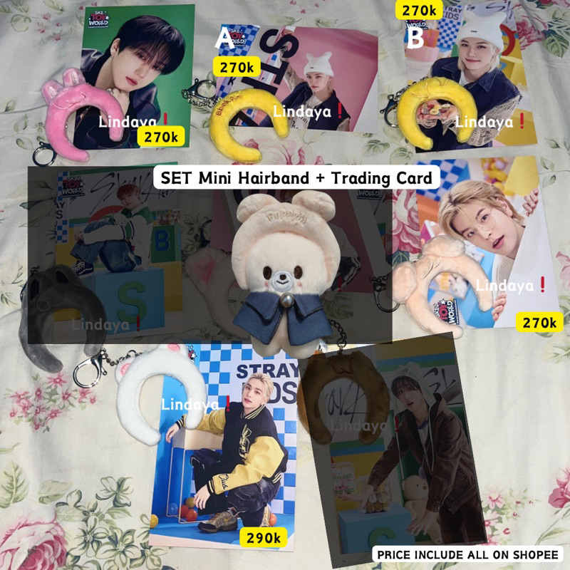 Set Skzoo Mini Hairband + Trading Card Stray Kids Skz Toy World Fan Connecting Japan | Shopee ...