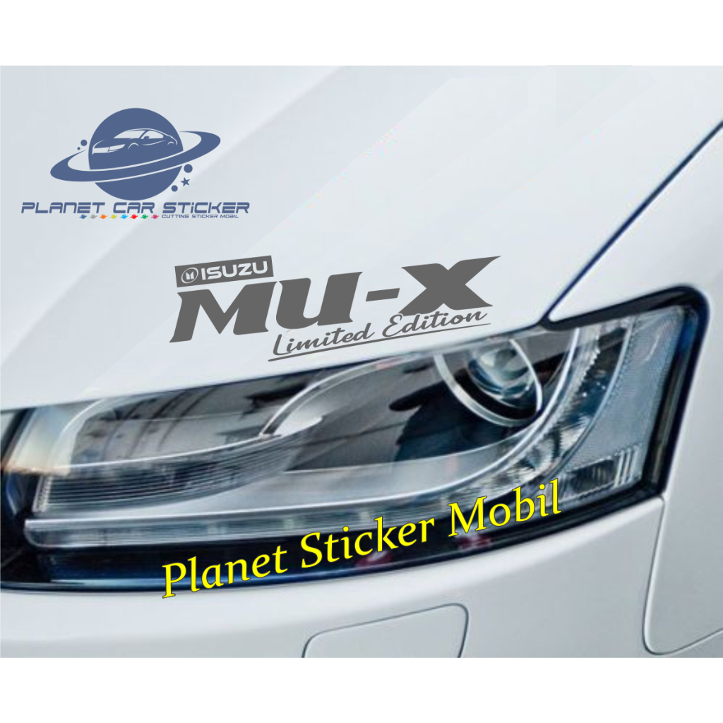 Mux sticker isuzu mux car hood sticker cutting mu-x limited edition ...