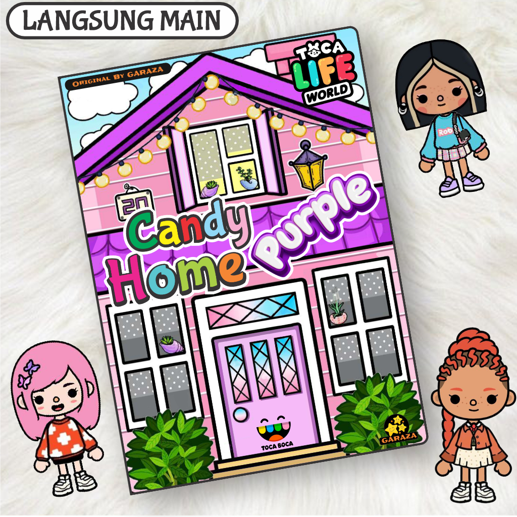 Paperdoll TOCA BOCA CANDY HOME PURPLE FULL Lamination (Unit) | Shopee ...