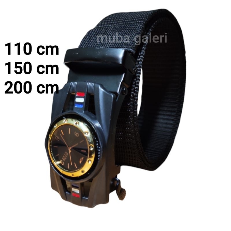 Men's Belts Clock MODEL Canvas BELT Automatic Buckle MENT BELT | Shopee ...