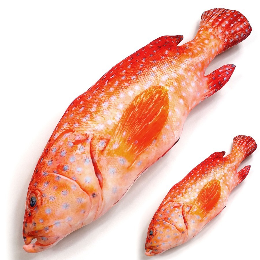 MERAH Big Jumbo Red Grouper Fish Doll For Fishing hobby | Shopee Malaysia