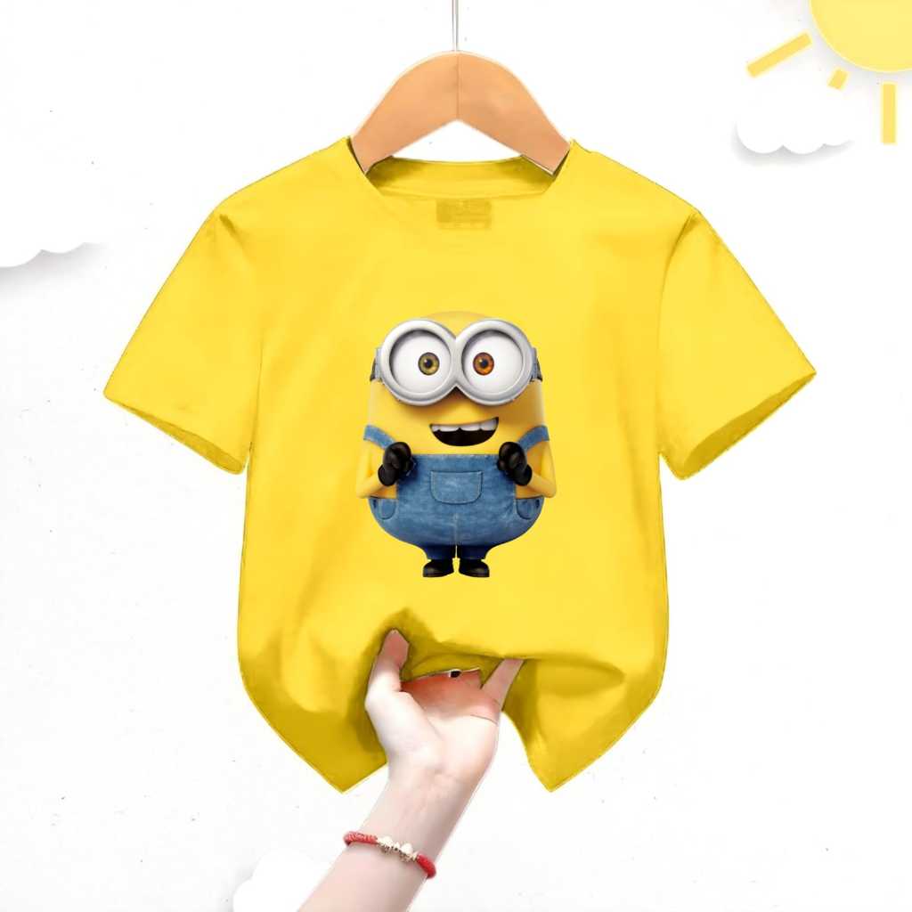 Boys Girls T-shirt Tops with MINION Motif for Ages 1-12 Years | Shopee ...