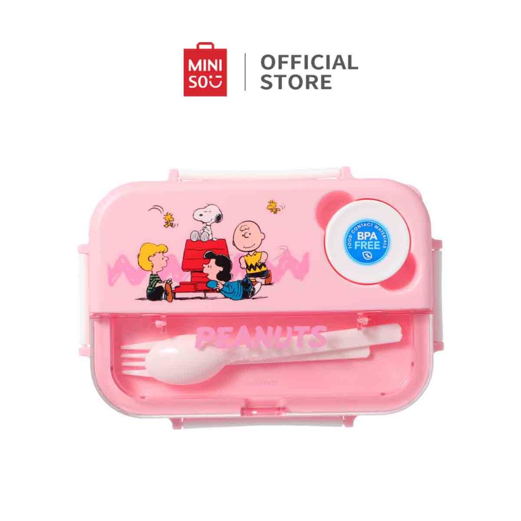 Miniso Snoopy Lunch Box Divided Lunch Box PP Food Packaging Box With ...