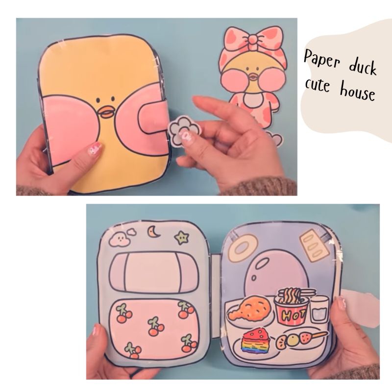 PAPER DUCK CUTE HOUSE SQUISHY BOOK PAPER DOLL | Shopee Malaysia