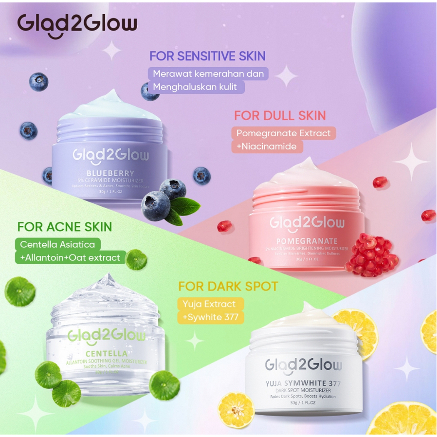 Glad2glow MOISTURIZER ALL VARIANT - Facial MOISTURIZER Glad 2 Glow G2G | Shopee Malaysia