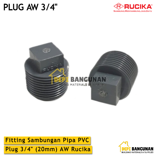 Plug Drat 3/4 inch AW Rucika - PVC Pipe Fittings Cap Faucet Hubcap Pipe ...