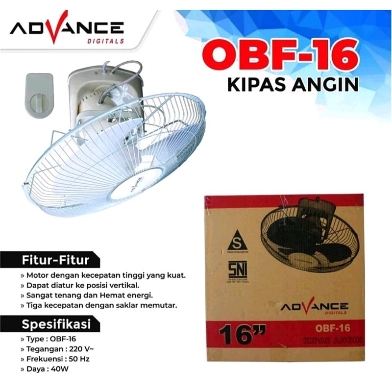 Advance obf 16 inch ceiling fan / roof fan / ceiling orbit fan ...