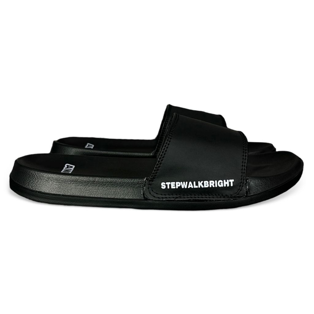HITAM Sandal Awds Step Walk Bright Calm Black Sandal Slop Polos Black ...