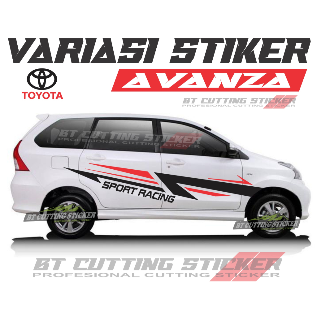 Av9 cutting Car Sticker toyota Avanza Striping Avanza List Side Body ...