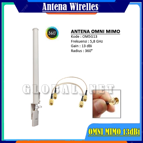 Omni MIMO 13 dBi 5,8 GHz Wireless Antenna (suitable for RM5, BaseBox ...
