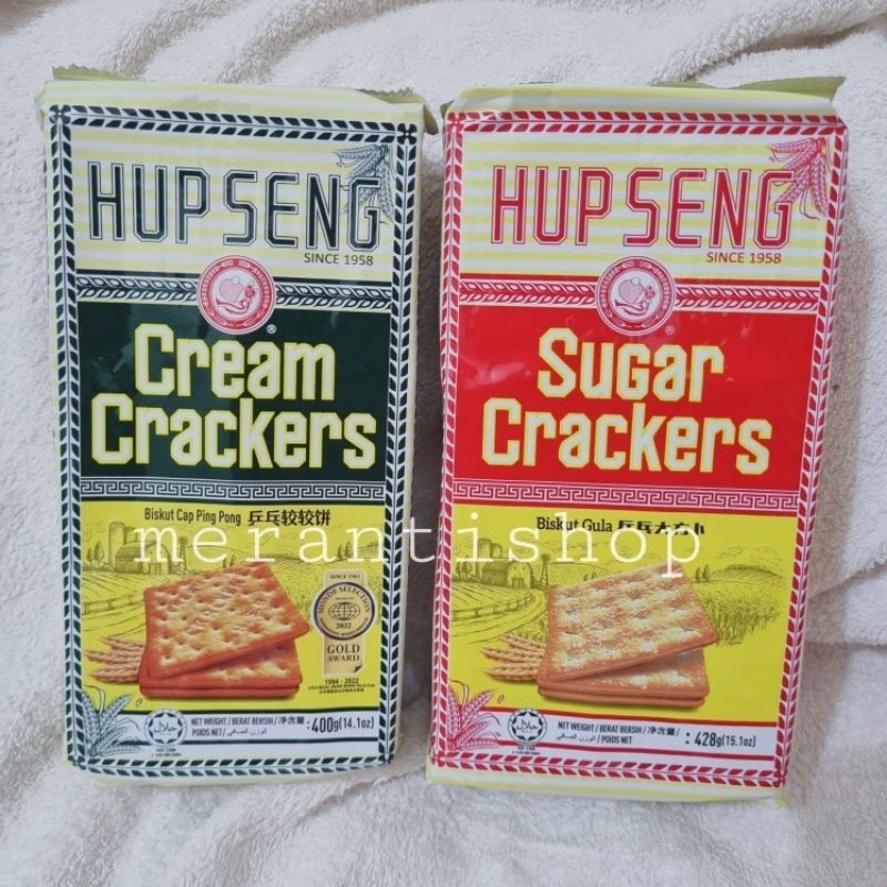 HUP SENG / Cream Crackers / Sugar Cracker / Biscuit Cap Ping Pong 428 ...