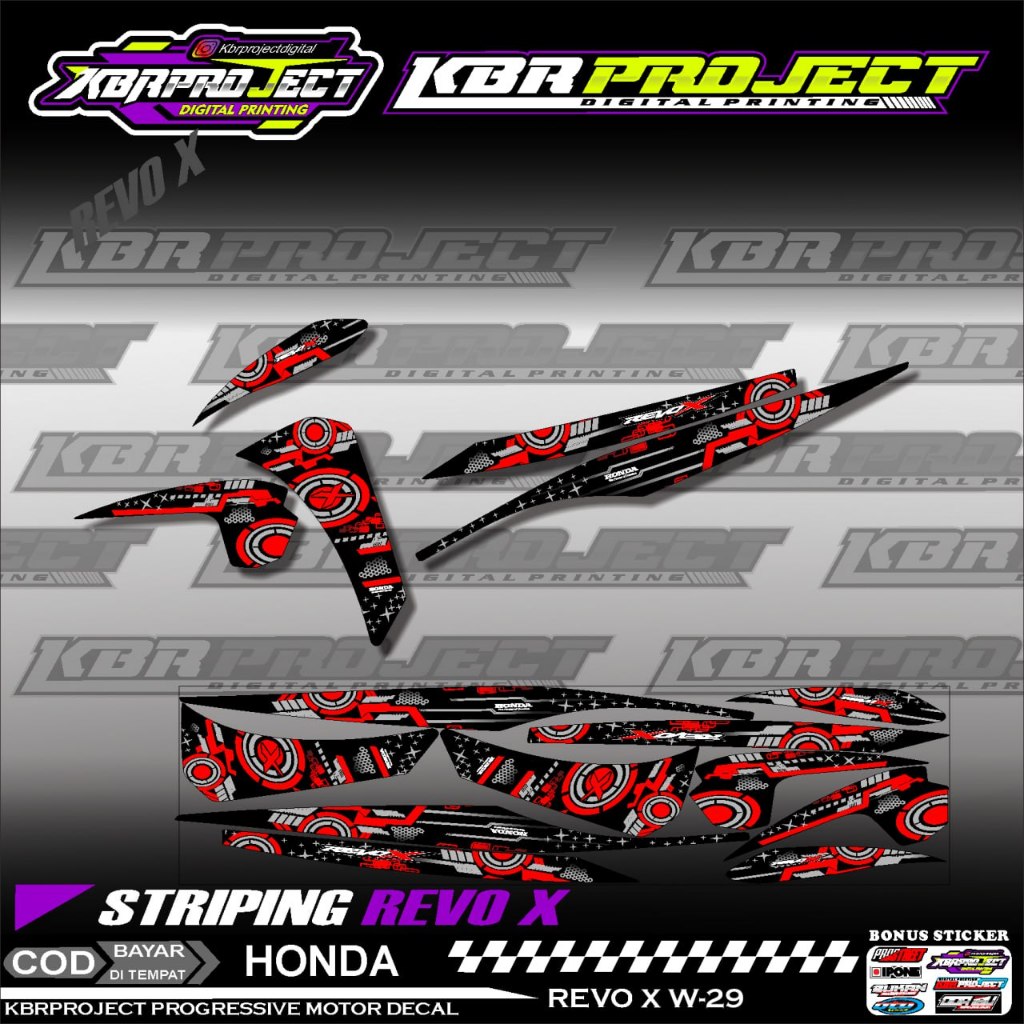 Revo X Sticker STRIPING PREMIUM Cool Motorcycle LIS Variation REVO X ...
