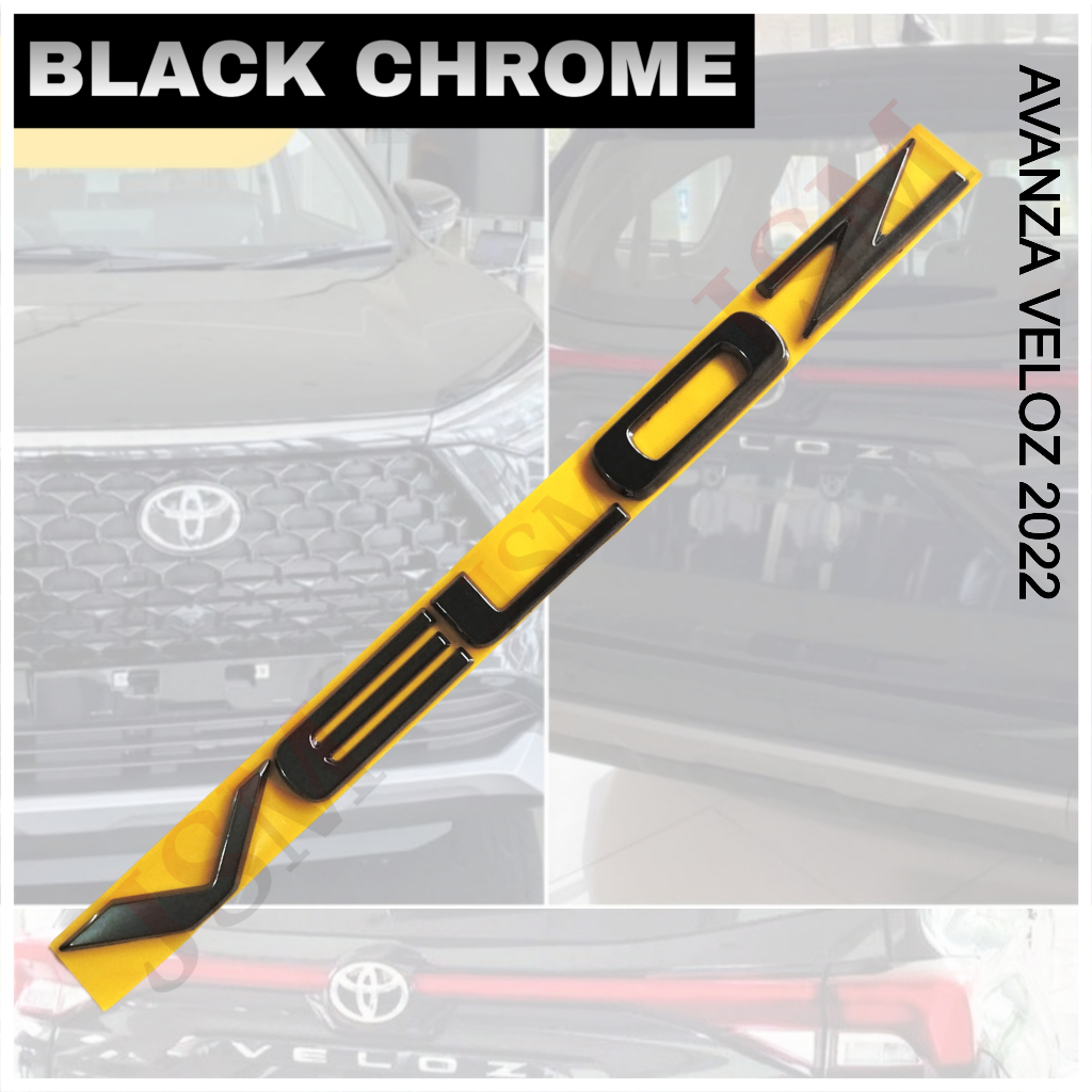 Veloz Black Chrom Chrome Emblem/ Toyota Avanza VELOZ/ VELOZ Luggage ...