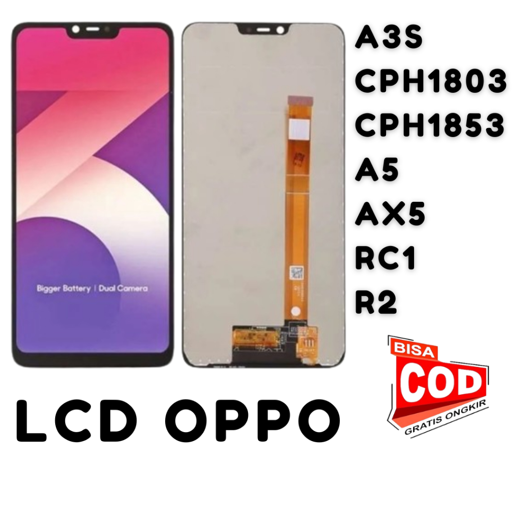 Lcd OPPO A3S CPH1803 CPH1853 A5 AX5 RC1 R2 ORI OFFICIAL GUARANTEE CAN ...
