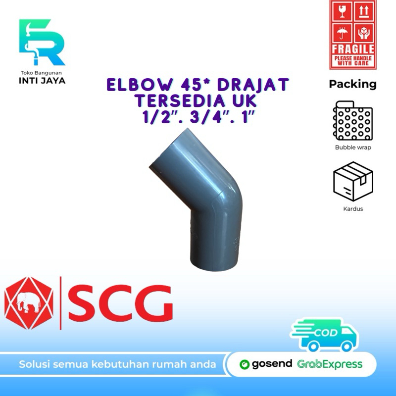 Elbow 45* Degree AW SCG All Sizes Pipe Connection | Shopee Malaysia