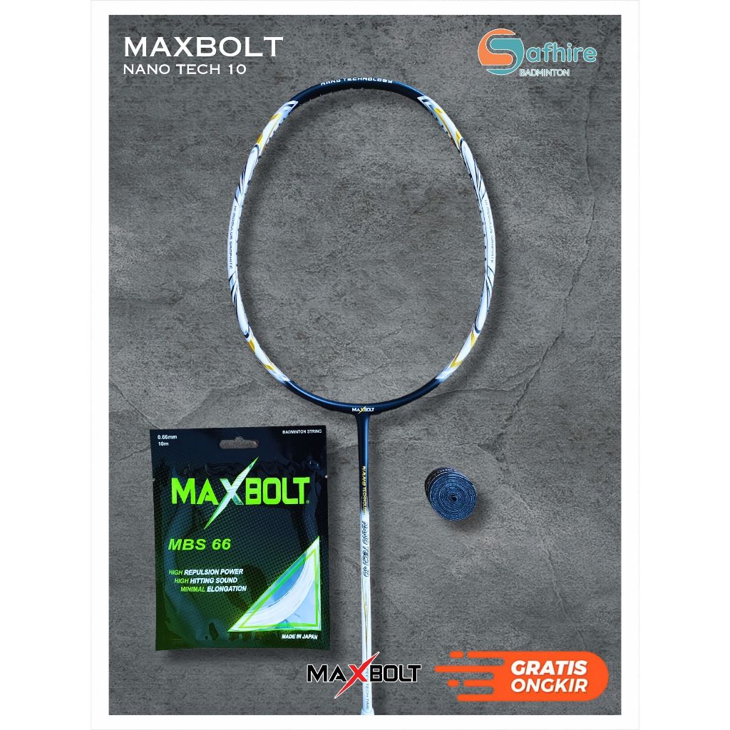 Original Maxbolt Nano Tech-10 Badminton Racket | Shopee Malaysia