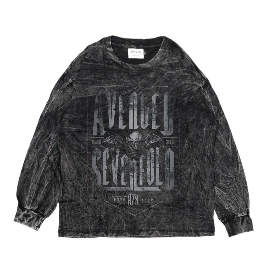 Psycho Crucify "Avenged Sevenfold" Long Sleeve Oversized T-Shirt ...